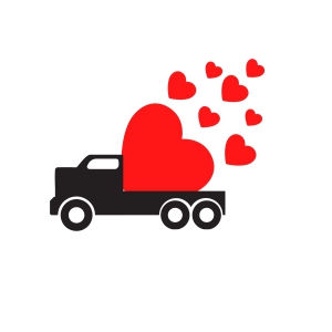 Valentine Heart Truck SVG, Heart Crush SVG Cut Files | PremiumSVG