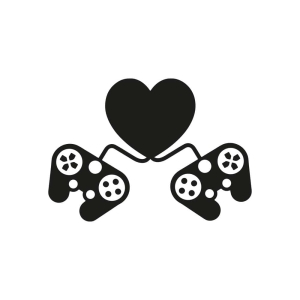 Video Game Heart Controller SVG Cut File | PremiumSVG