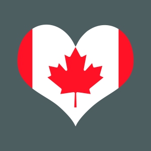 Canada Heart Flag SVG Cut File, Canada Love Flag SVG Vector Files ...