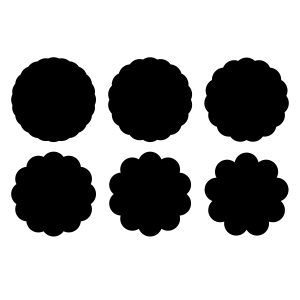 Scalloped Circle Vector