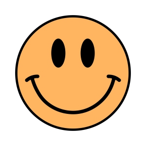 Black Smiley Face Emoji SVG, Basic Smile Clipart SVG Instant Download ...