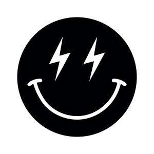 Lightning Eyes Smiley Face SVG, Bolt Emoji SVG Digital Download ...