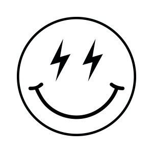Lightning Eyes Smiley Face SVG, Bolt Emoji SVG Digital Download ...