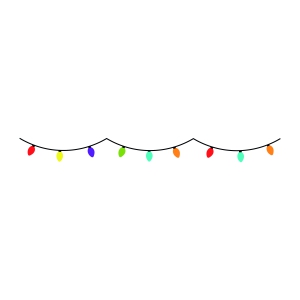 White Christmas Lights Vector