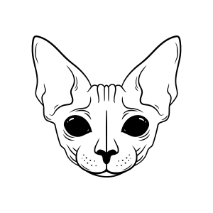 Sphynx Cat SVG Cut Files, Cat Face SVG Instant Download | PremiumSVG