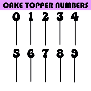 Cake Topper Numbers SVG Bundle, Birthday Toppers SVG | PremiumSVG
