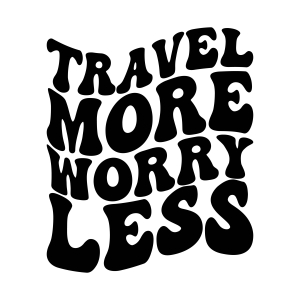 Travel More Worry Less SVG, Wavy Shirt Design | PremiumSVG