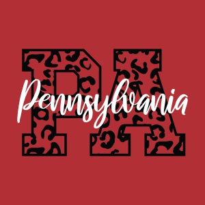 Pennsylvania SVG, Stacked Wavy Text | PremiumSVG