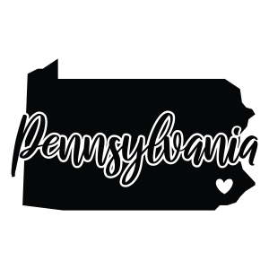 Pennsylvania Text On State Map SVG, Vector Files | PremiumSVG