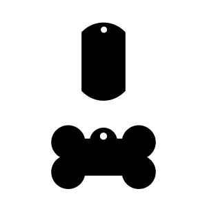 Blank Dog Tag SVG Cut File | PremiumSVG
