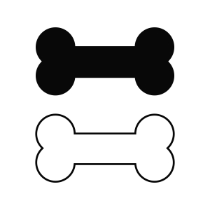 Dog Bone Outline SVG, Vector and Cut File | PremiumSVG