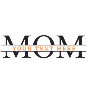 Split Mom SVG Cut File, Monogram Mom SVG | PremiumSVG