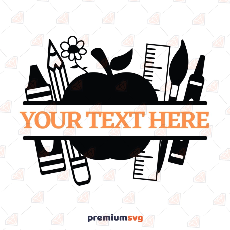 Monogram Teacher SVG Cut And Clipart Files PremiumSVG