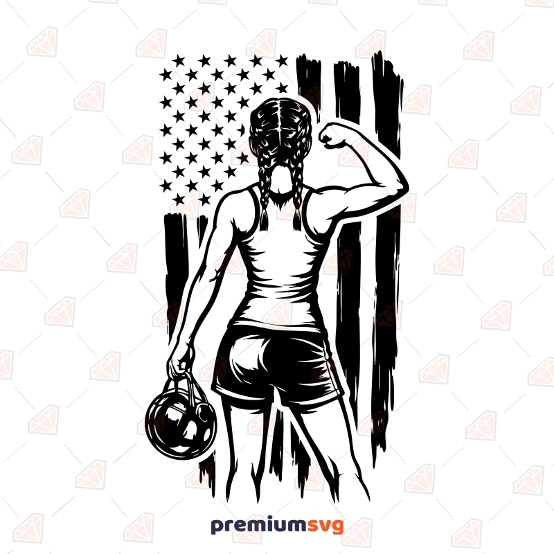 Wrestling Silhouette Girl
