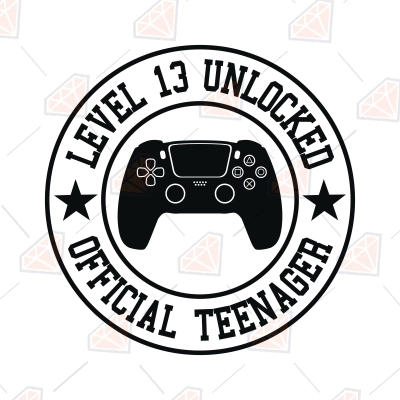 Level 13 Unlocked SVG, 13th Birthday SVG | PremiumSVG
