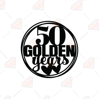 50 Golden Years SVG, 50 Years SVG | PremiumSVG