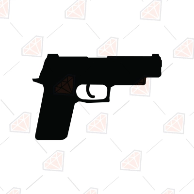 Silhouette De Pistolet 9 Mm Handgun Silhouette Etsy Nederland