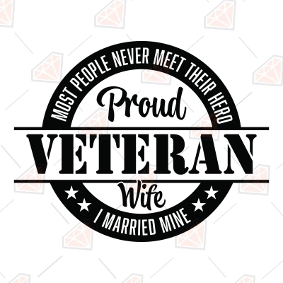 Proud Veteran Wife SVG, Veteran Mom SVG | PremiumSVG
