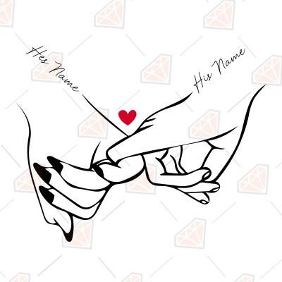 Pinky Promise Hands SVG, Trendy Pinky Promise SVG | PremiumSVG