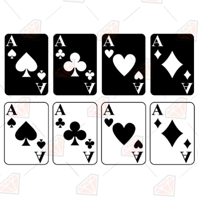 Ace of Clubs SVG Cut Files, Playing Card Clipart | PremiumSVG
