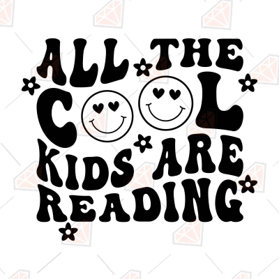 All The Cool Kids Are Reading SVG, Teacher Shirt Design | PremiumSVG