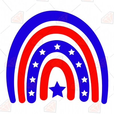 American Rainbow SVG Cut Files, USA Rainbow SVG | PremiumSVG