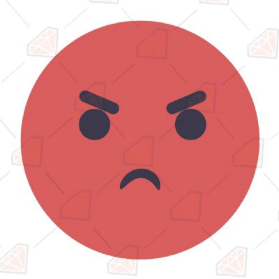 Angry Face Emoji SVG, Angry Vector Instant Download | PremiumSVG