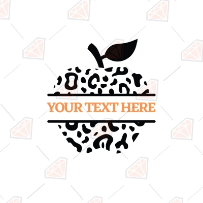 Apple Name Frame SVG, Teacher Monogram SVG | PremiumSVG