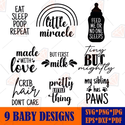 Baby Saying Shirt SVG Bundle, Baby SVG | PremiumSVG