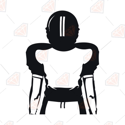 Back of Football Player SVG, Player for Cricut | PremiumSVG