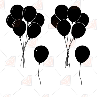 Balloons SVG Bundle Clipart Files, Balloon Shape SVG | PremiumSVG