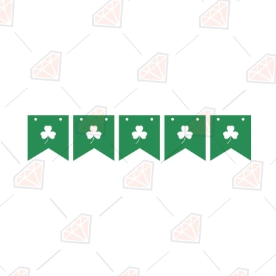 Banner with Shamrock SVG, St Patrick's Day Banner SVG | PremiumSVG