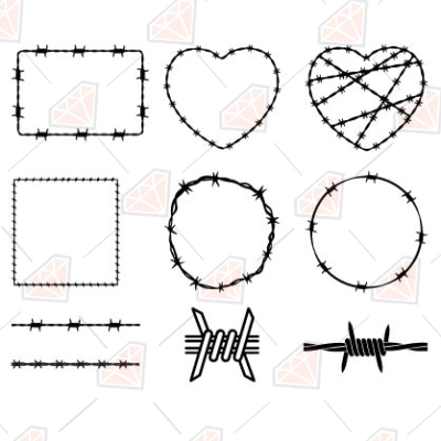 Barbed Wire Bundle SVG Cut Files, Wires SVG Download | PremiumSVG