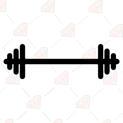Barbell SVG Clipart, Instant Download | PremiumSVG