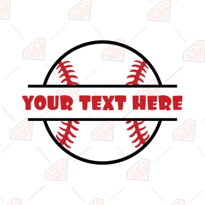 Baseball Split Name Monogram SVG, Baseball with Name SVG | PremiumSVG