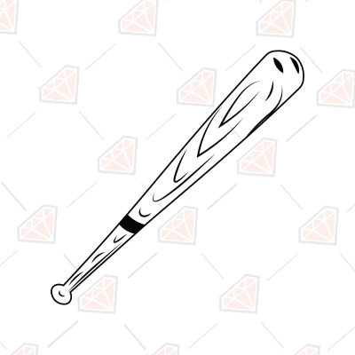 Baseball Bat SVG, Baseball Bat Outline SVG Clipart | PremiumSVG