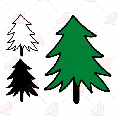 Basic Christmas Tree SVG Bundle | PremiumSVG