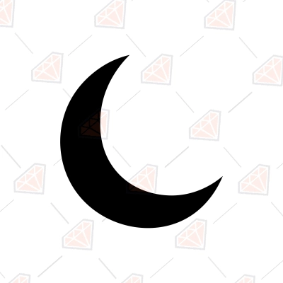 Basic Crescent Moon SVG Cut File, Instant Download | PremiumSVG