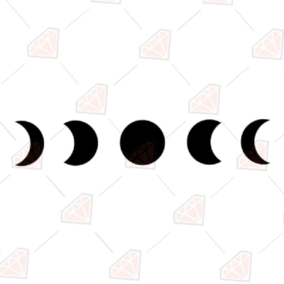 Moon Phases SVG Cut File, Clipart | PremiumSVG