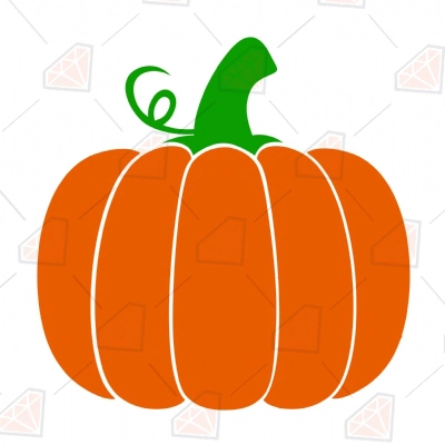 Basic Orange Pumpkin SVG, Pumpkin Cut File for Cricut | PremiumSVG