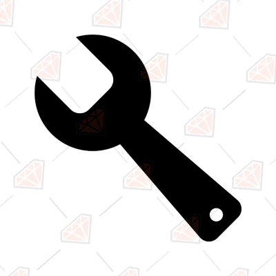 Basic Wrench SVG Cut & Clipart File | PremiumSVG