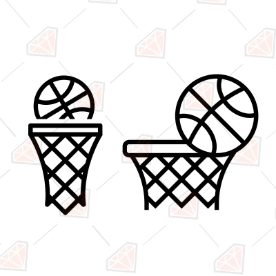 Basketball Hoop SVG Cut File, Instant Download | PremiumSVG