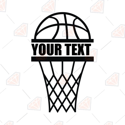 Basketball Hoops Monogram SVG, Basketball SVG with Name | PremiumSVG