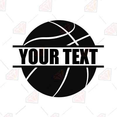 Black Basketball Monogram SVG Cut File, Instant Download | PremiumSVG