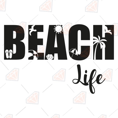 Beach Life SVG, Summer Shirt SVG Vector Design | PremiumSVG