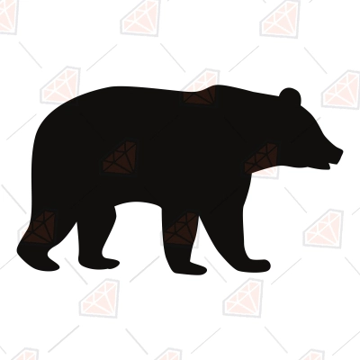 Bear SVG Cut and Clipart Files, Silhouette | PremiumSVG