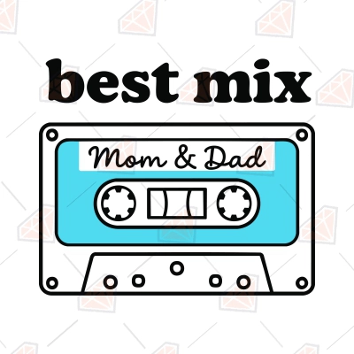 Best Mix SVG Mom & Dad, Trendy Baby Onesie SVG | PremiumSVG