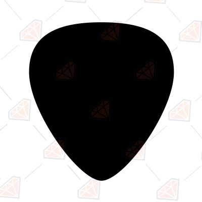 Black Guitar Pick Svg | PremiumSVG