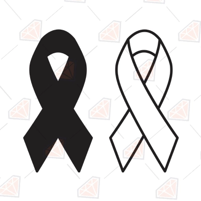 Black Ribbon Cancer SVG, Cancer Ribbon SVG | PremiumSVG
