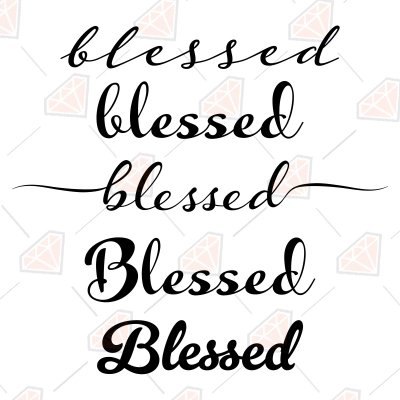 Blessed Word SVG Bundle, Cut Files | PremiumSVG